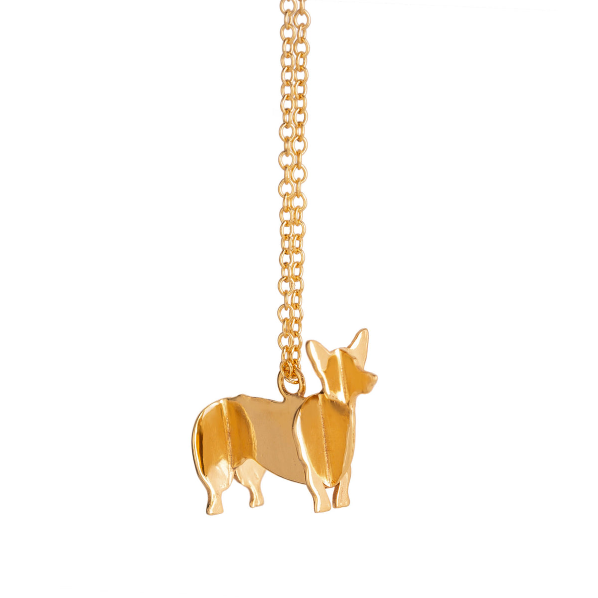 Corgi necklace gold – Whimsy Jewelry