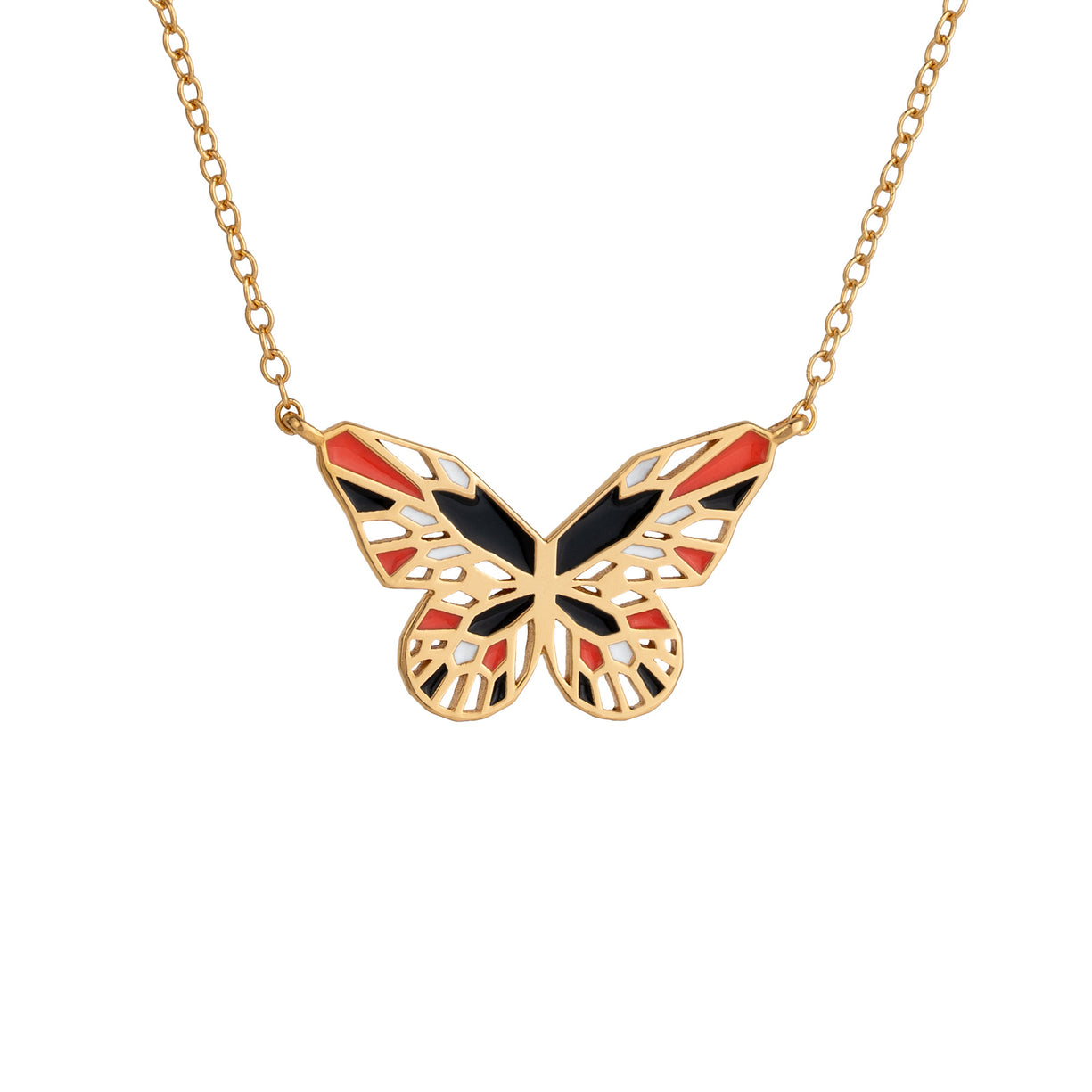Butterfly necklace monarch gold – Whimsy Jewelry